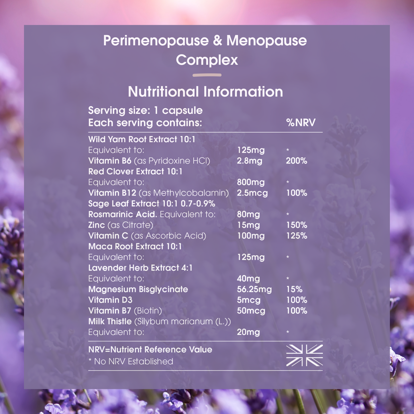 Perimenopause & Menopause Supplements Complex | 60 Capsules (2 Month S ...